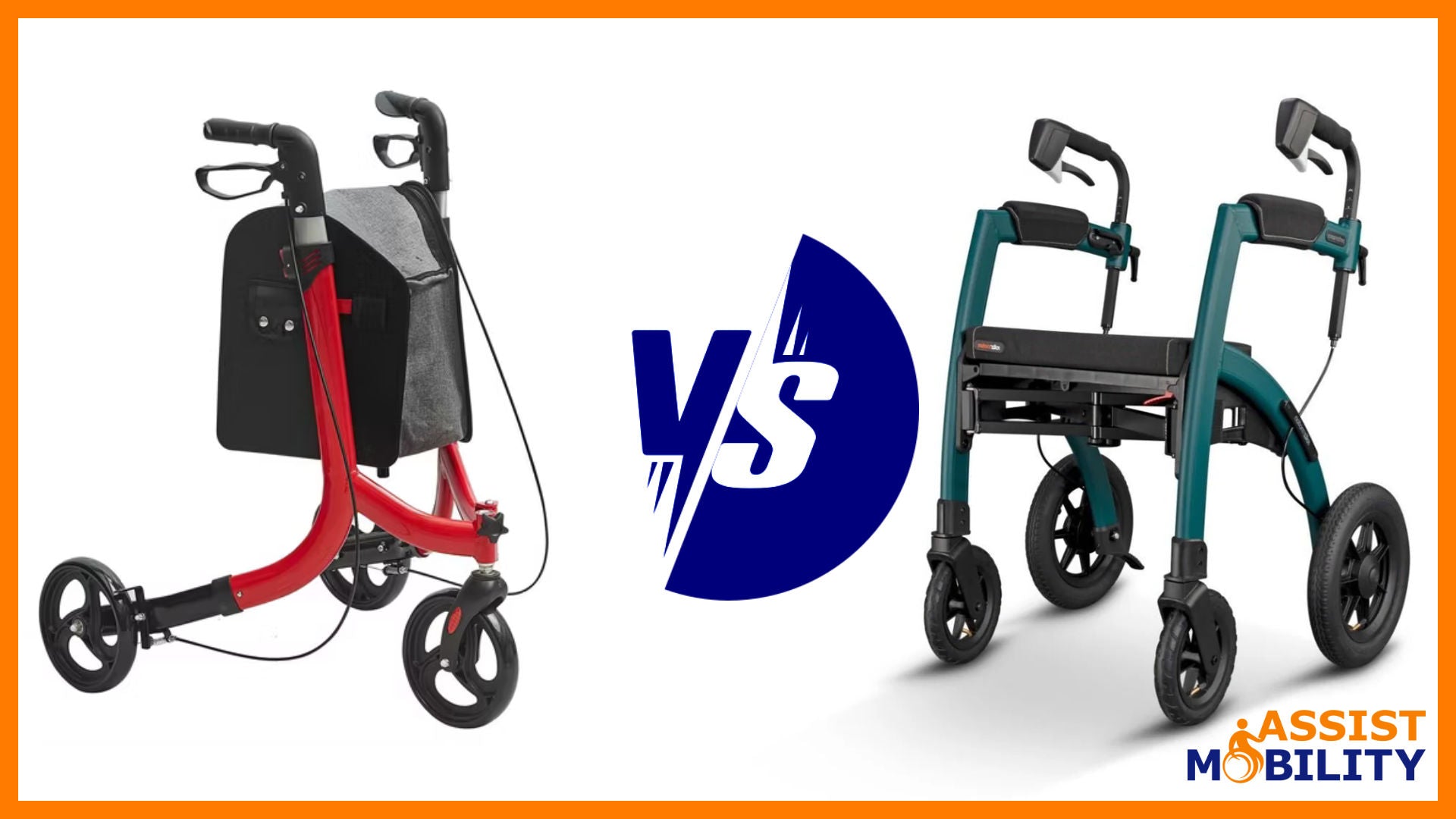 3-Wheel vs 4-Wheel Rollators | Assist Mobility UK